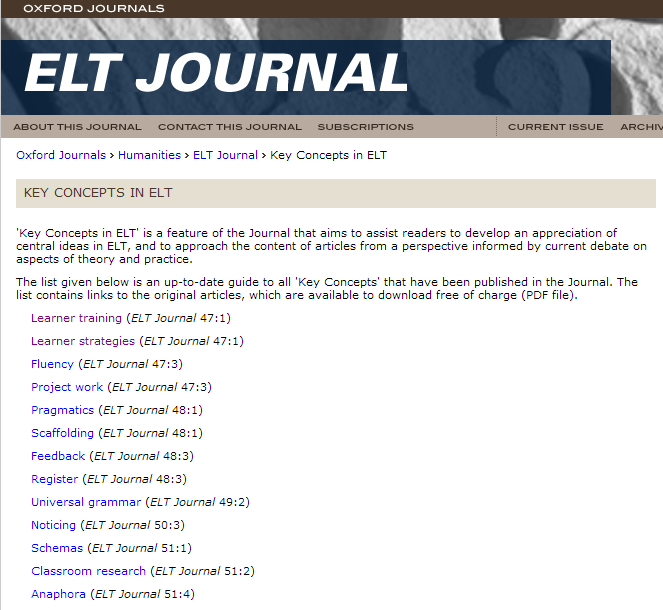 Key Concepts in ELT – teflgeek
